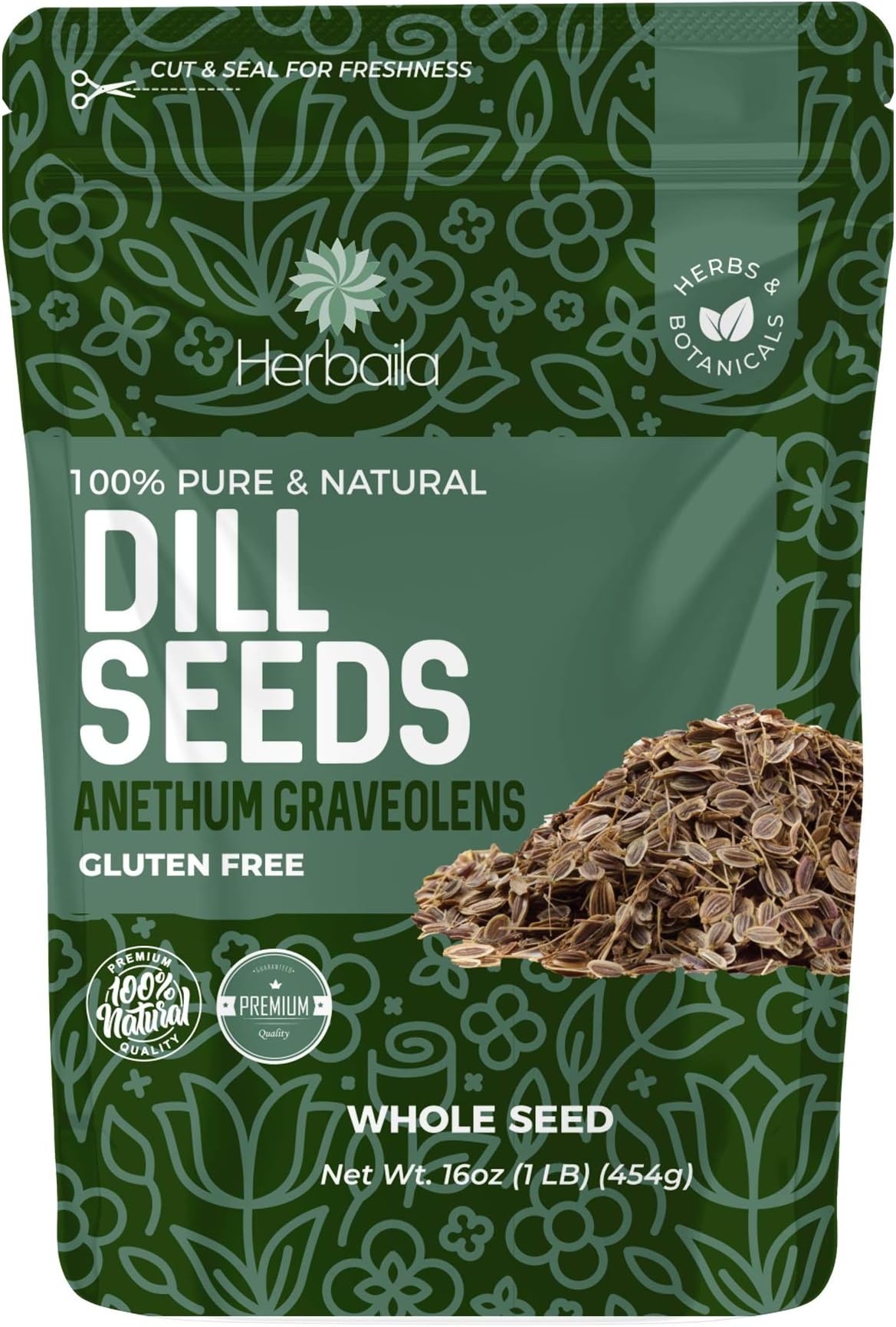 Amazon.com : Herbaila Dill Seed 1lb / 16oz, Dill Seeds Spice, Dill Seed ...