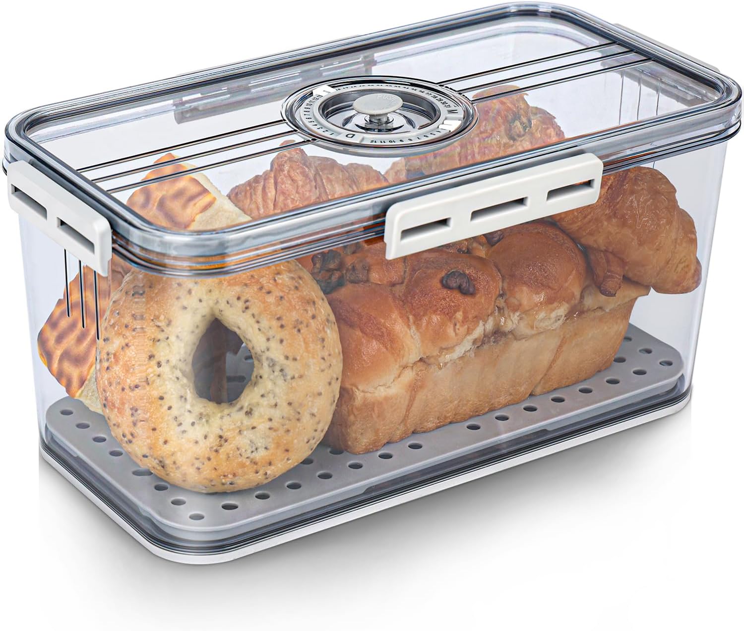 Dorkis 33 x 16 x 18 cm Registro de Tiempo para Pan Casero, Caja de pan ...