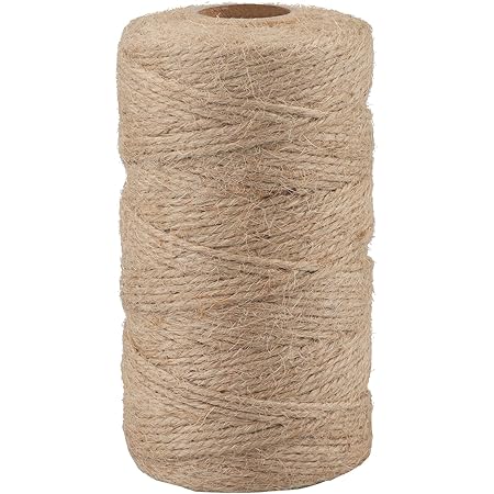 KINGLAKE 100m Garden Twine Natural, 1.5mm Brown Jute Twine Craft String ...