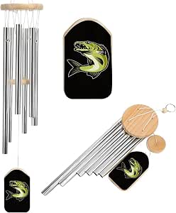 Amazon.com: Bass Fishing Wind Chimes Outside Deep Tone Memorial ...