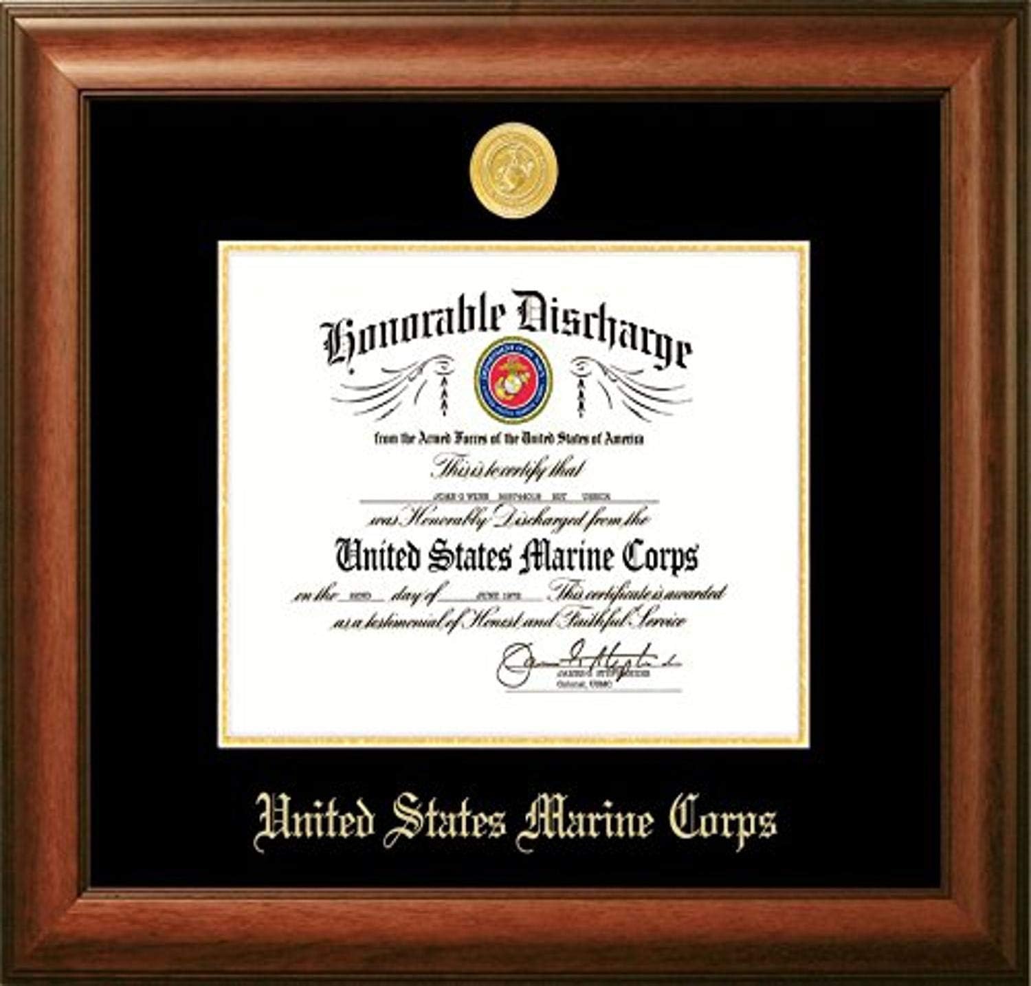 Amazon.com - Campus Images MADSW002 Marine Discharge Frame with Gold ...