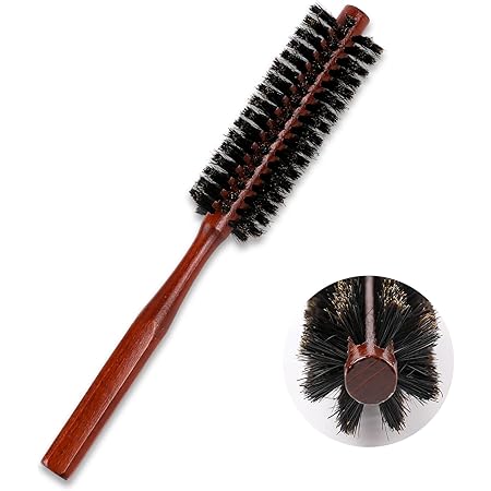 Amazon.com : Small Round Hair Brush for Thin or Short Hair, Mini Round ...