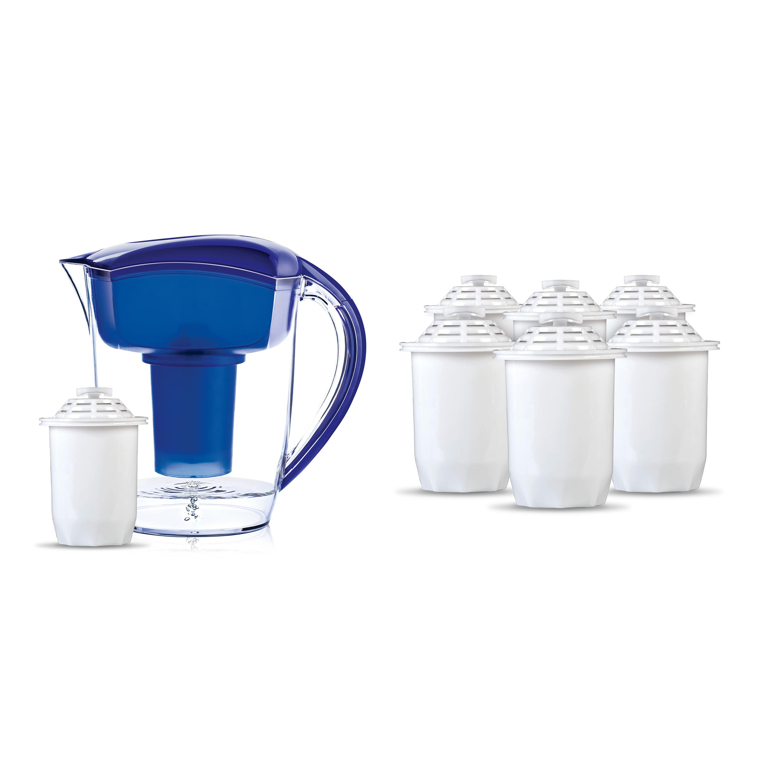 Amazon.com: Santevia Classic Alkaline Water Filter Pitcher & 6-Pack ...