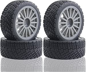 Amazon.com: Lifehead 67mm RC On-Road Rally Car Tires and Wheels for 1/ ...
