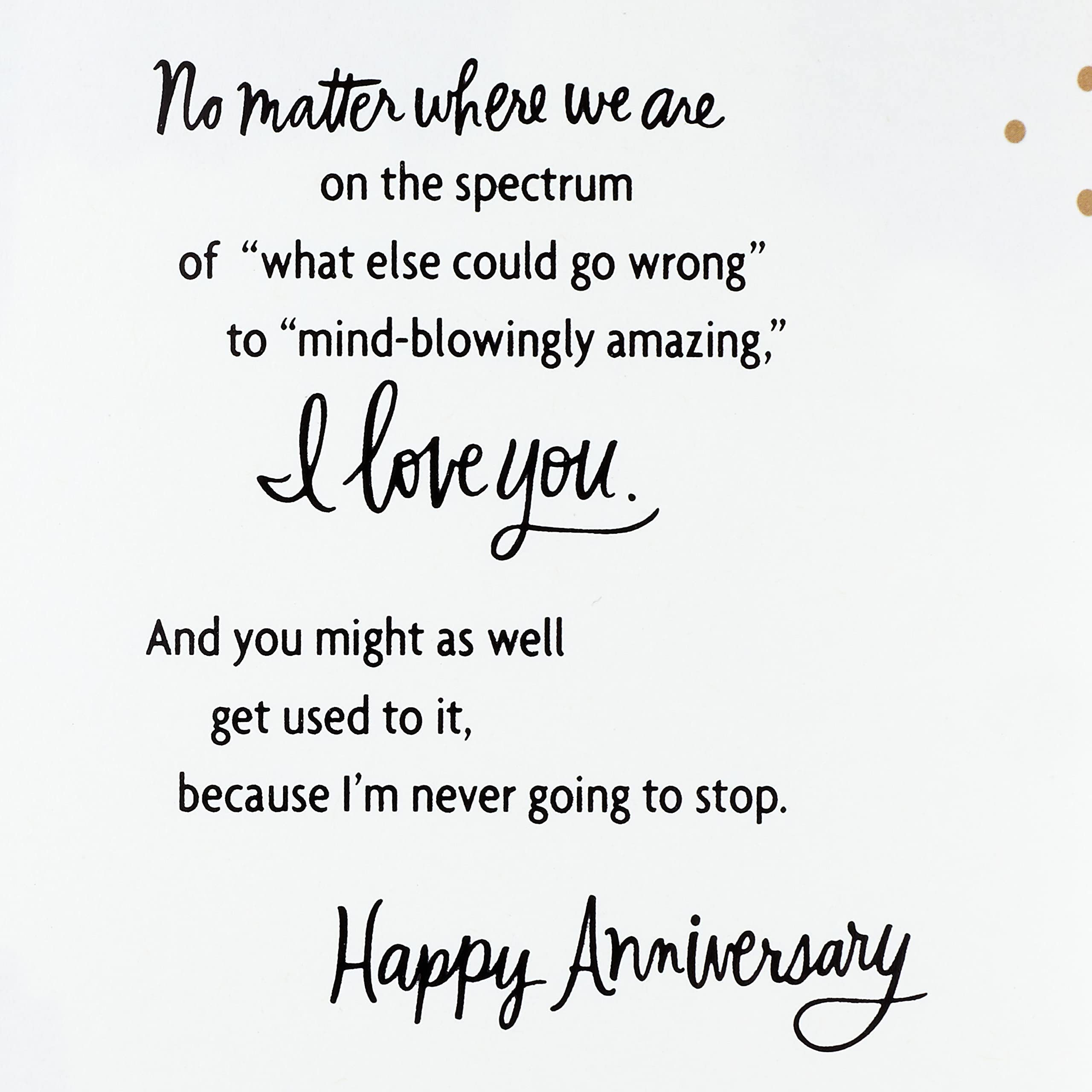 Hallmark Anniversary Quotes Golden Means 50th Anniversary Card