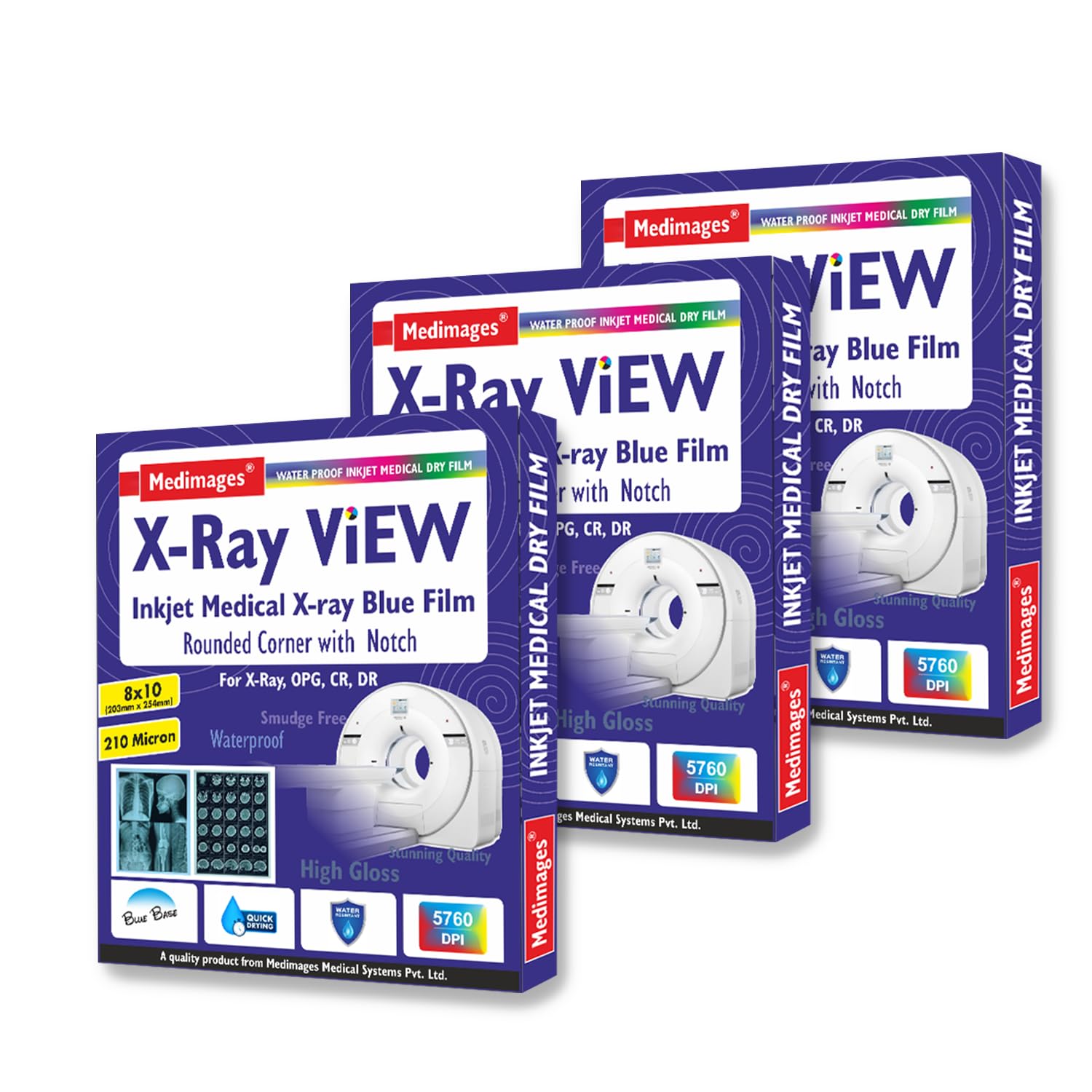 Medimages® Medical X-Ray Film | COLOUR : Blue | SIZE: 8" X 10" | PACK ...