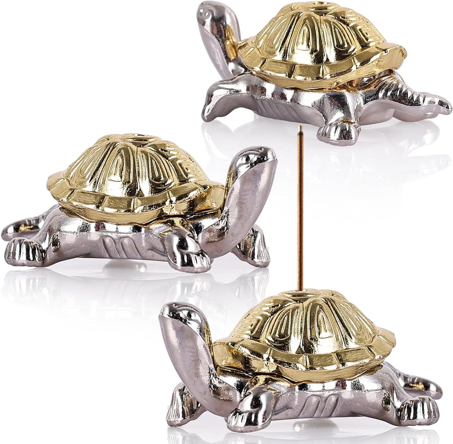 Amazon.com: LINYTHER 3 Pcs Gold Turtle Figurines, Small Brass Turtles ...