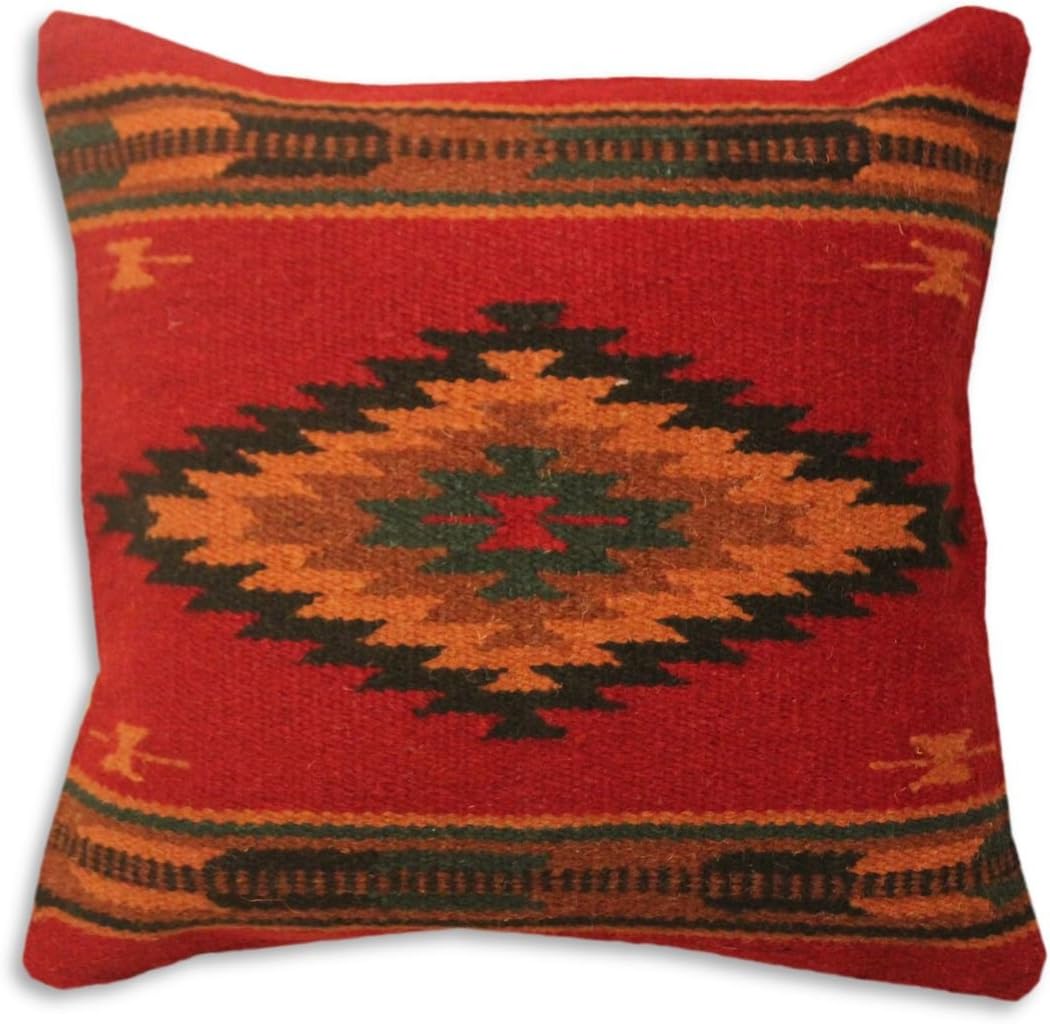 Amazon.com: Southwest Boutique Hand Woven Wool Throw Pillow Cover ...