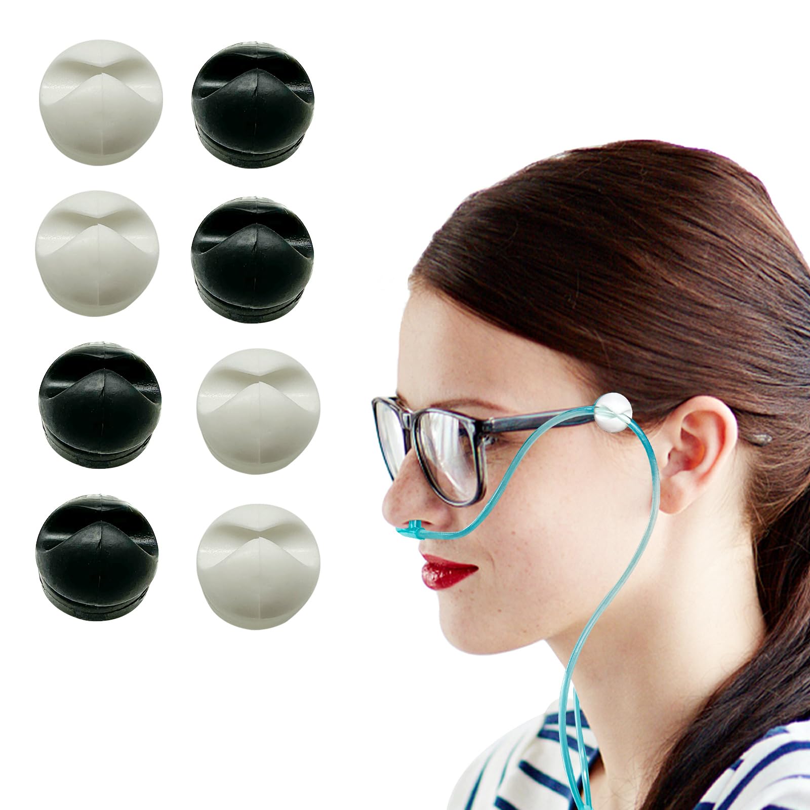 Oxygen Tube Holder for Glasses，Oxygen Nasal Cannula Clips for Ear ...