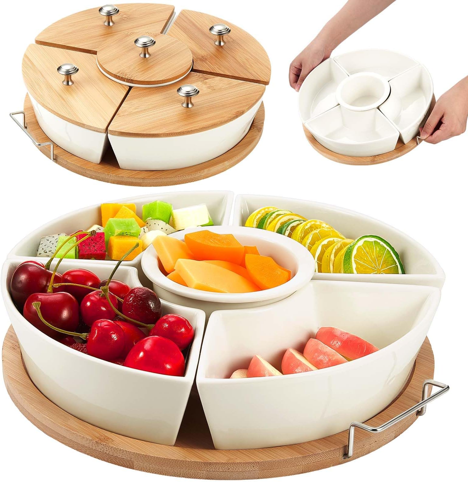 Amazon.com | Chip and Dip Serving Set, 13.5" Serving Platters and Trays ...