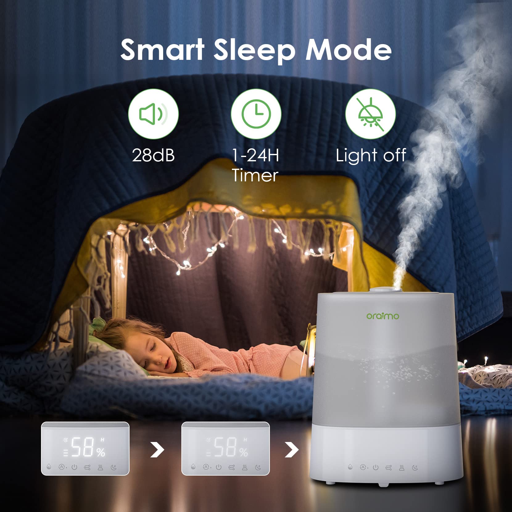 Snapklik.com : Humidifiers For Bedroom Large Room, 6L Top Fill Cool And ...