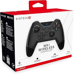 Gioteck WX4 Wireless Controller for Nintendo Switch - Black with Programmable Back Buttons ...