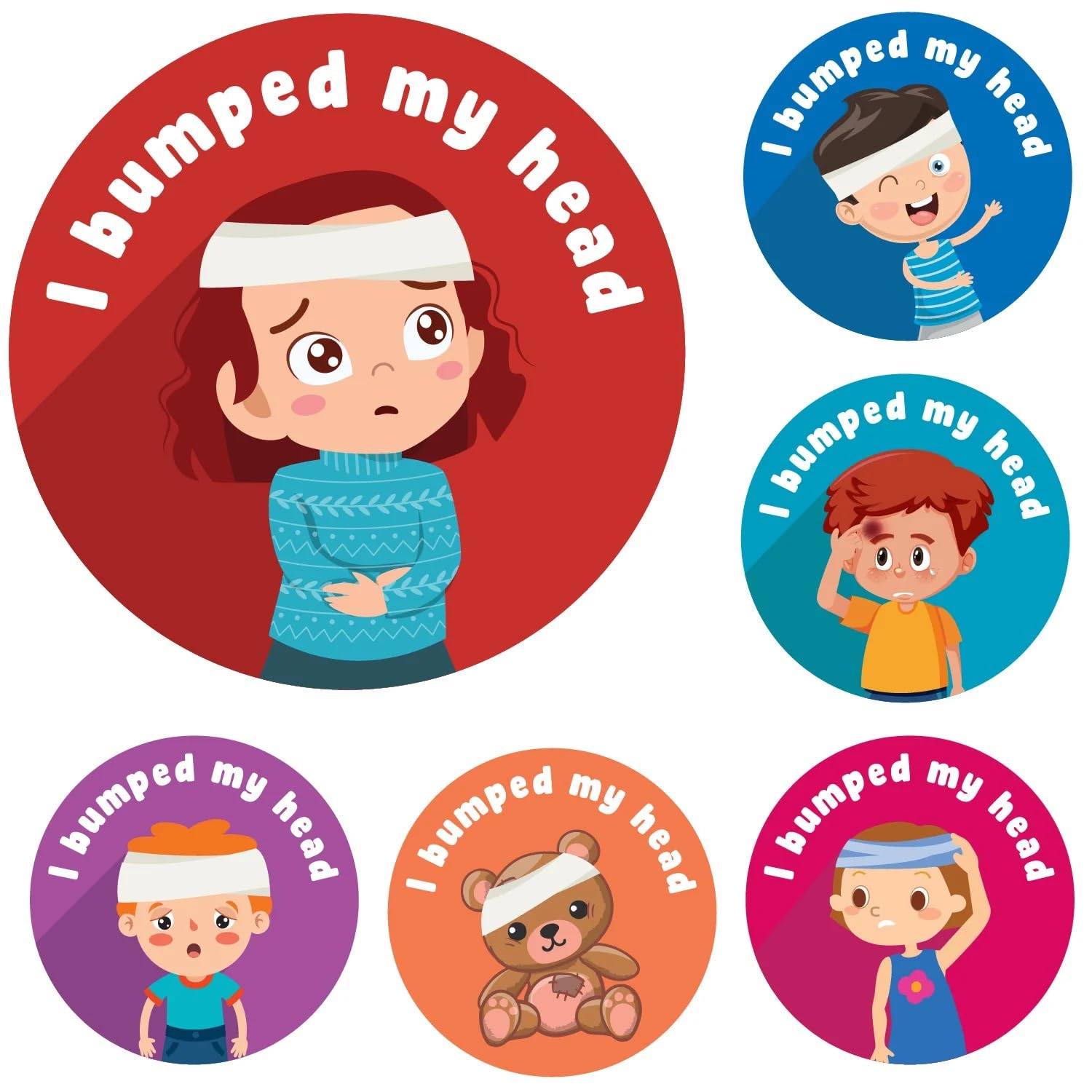 144 I Bumped My Head Stickers For Children, Teachers & Parents ...
