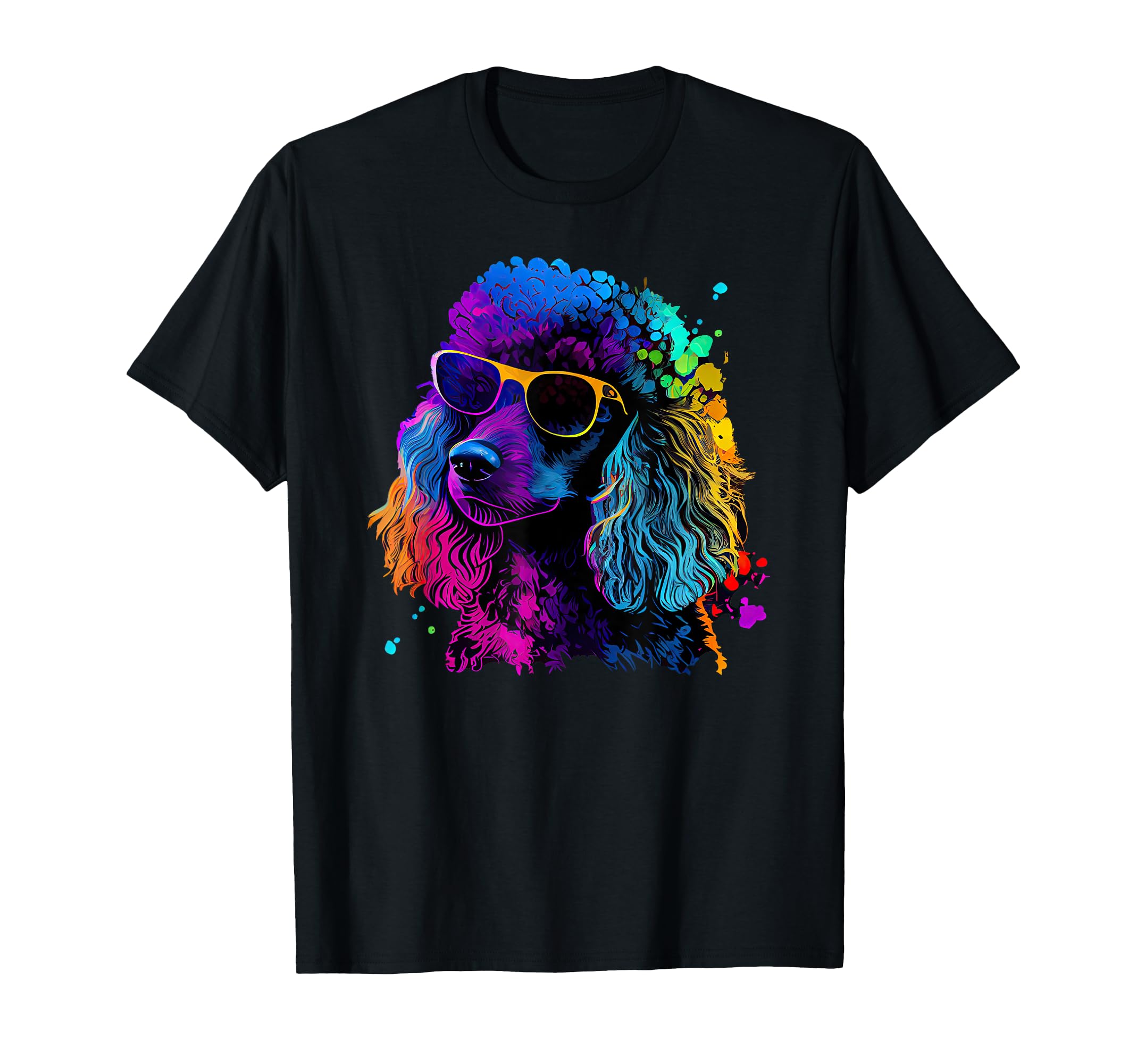 Amazon.com: Poodle Pop Art Colorful Design Poodle Lovers T-Shirt ...