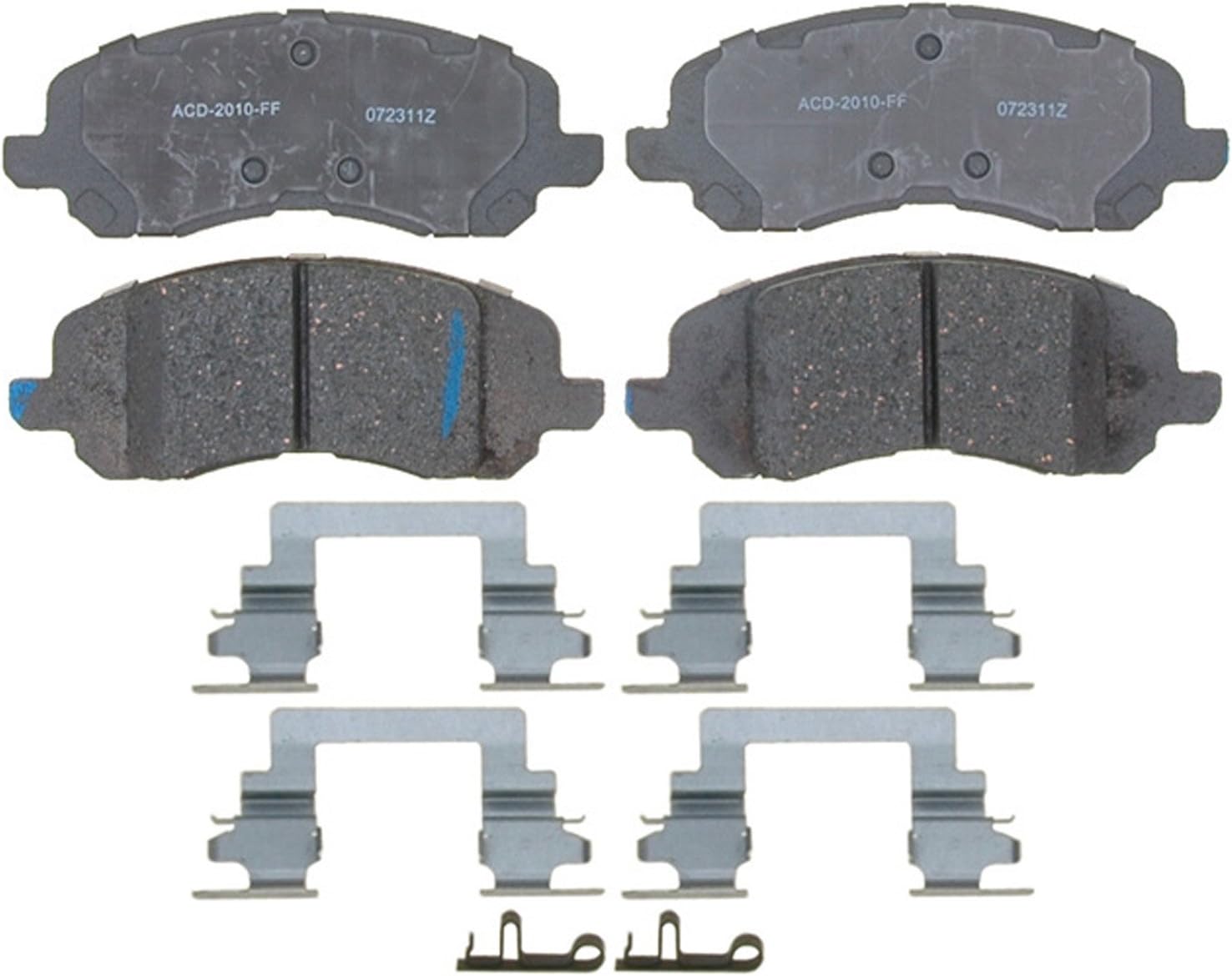 Amazon.com: ACDelco Silver 14D1285CH Ceramic Front Disc Brake Pad Set ...