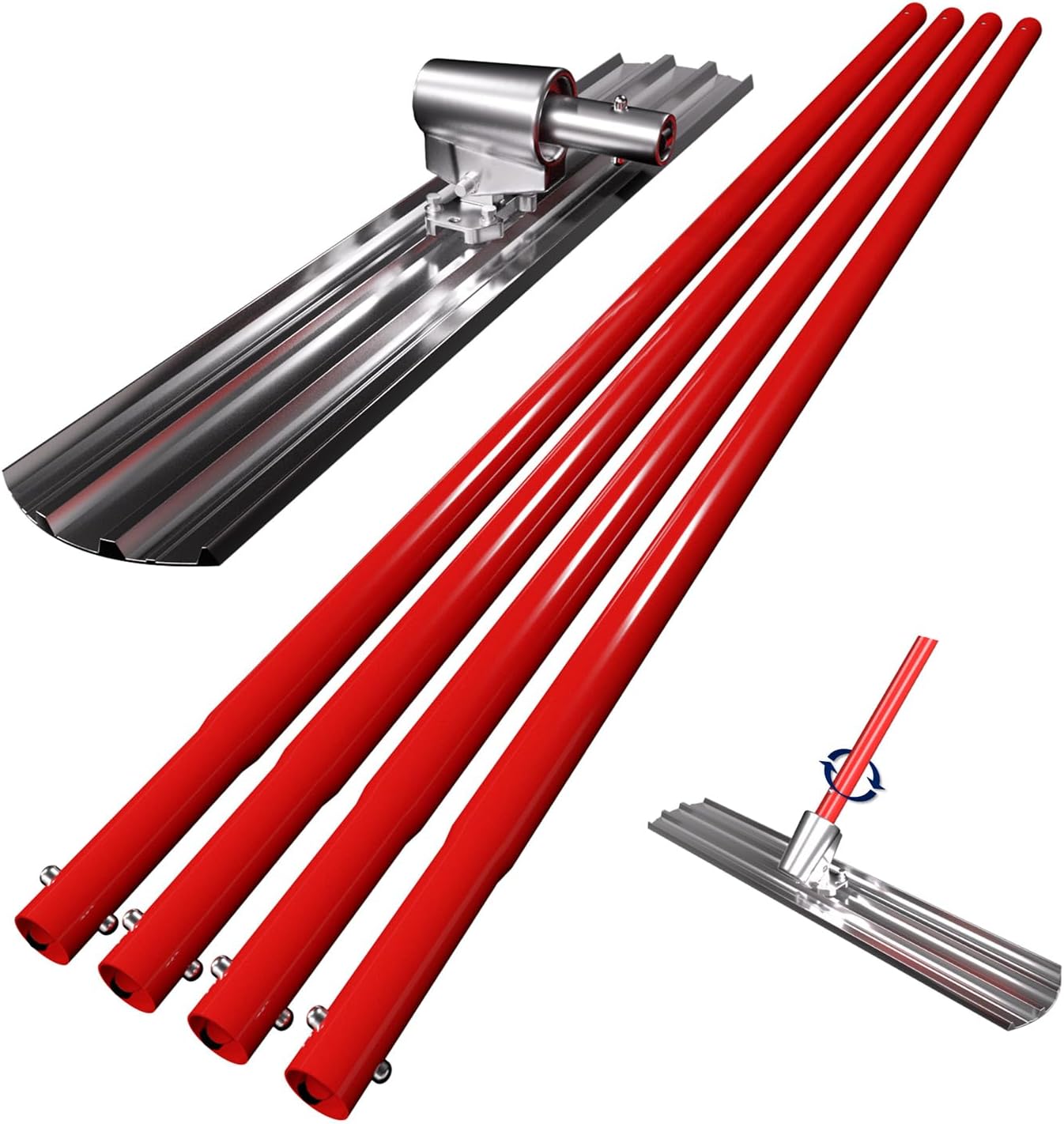 48x8" Concrete Float, Bull Float Magnesium Aluminum Alloy Float Tool ...