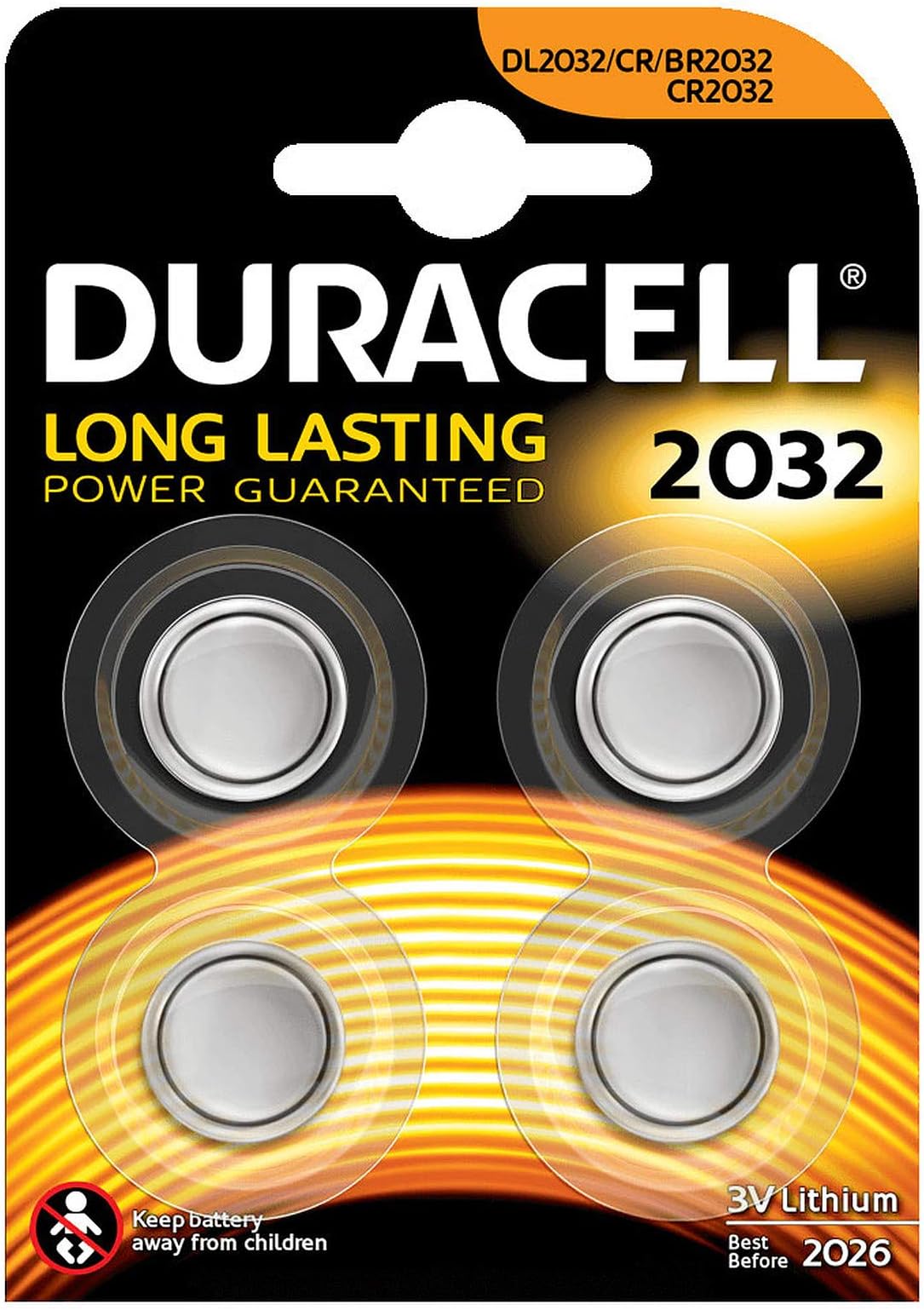Amazon.com: Duracell CR2032 CR2032 Lithium Button Cell Battery 3V (Pack ...