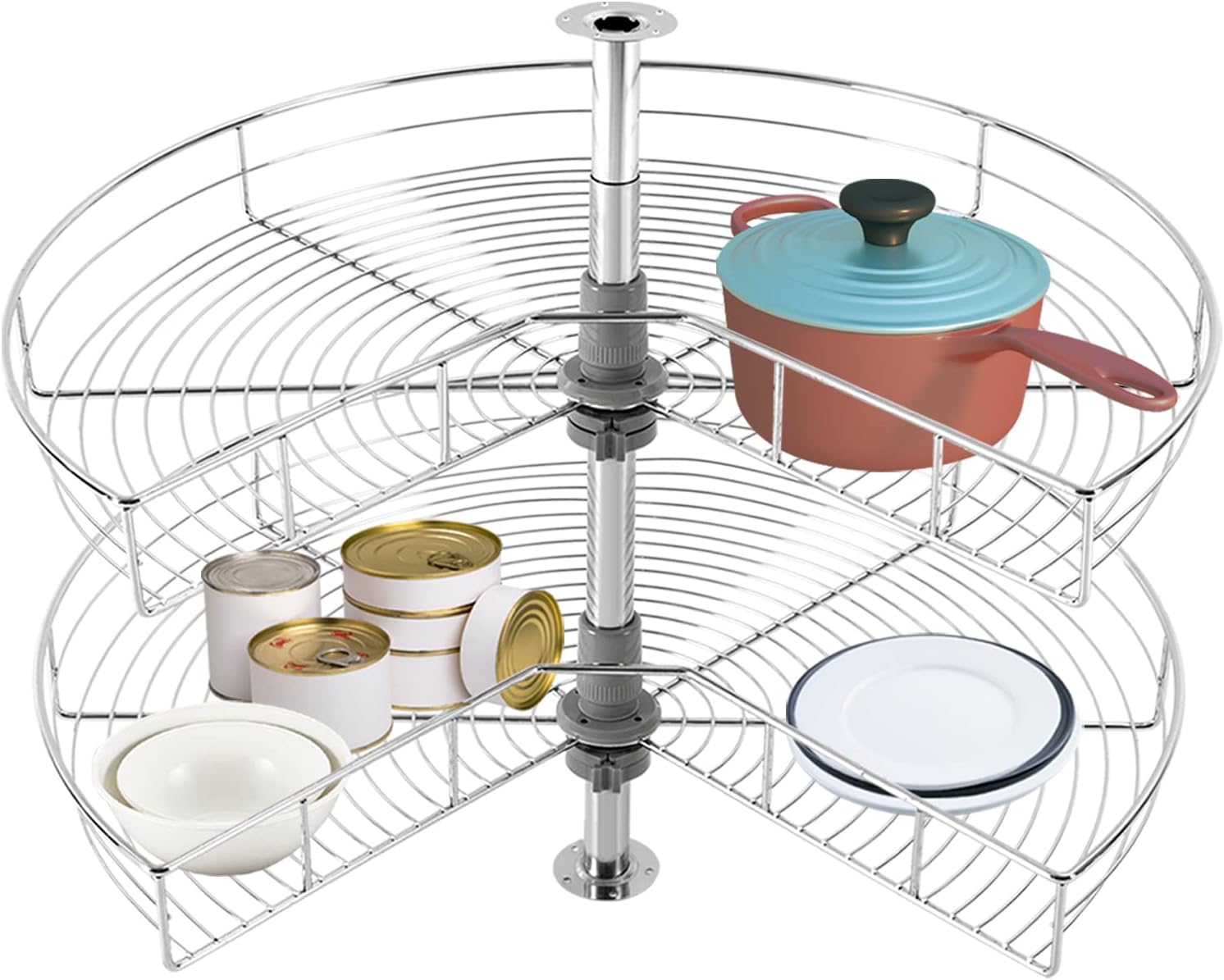 Amazon.com: DYRABREST 24/28'' Kidney Shape Wire Rotating Corner ...