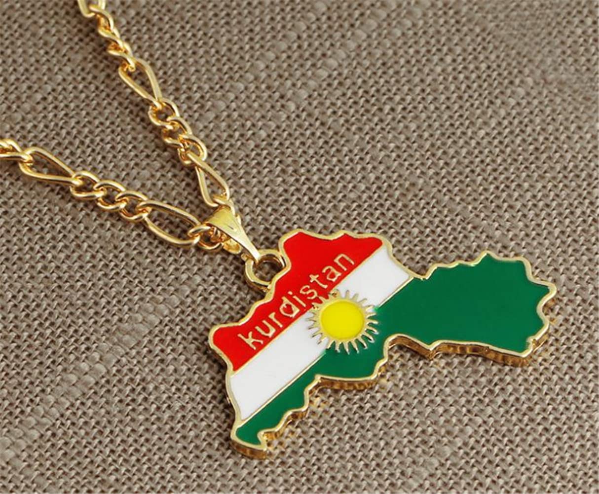 Snapklik.com : Kurdistan Region Map Pendant Necklaces Kurdish Gold ...