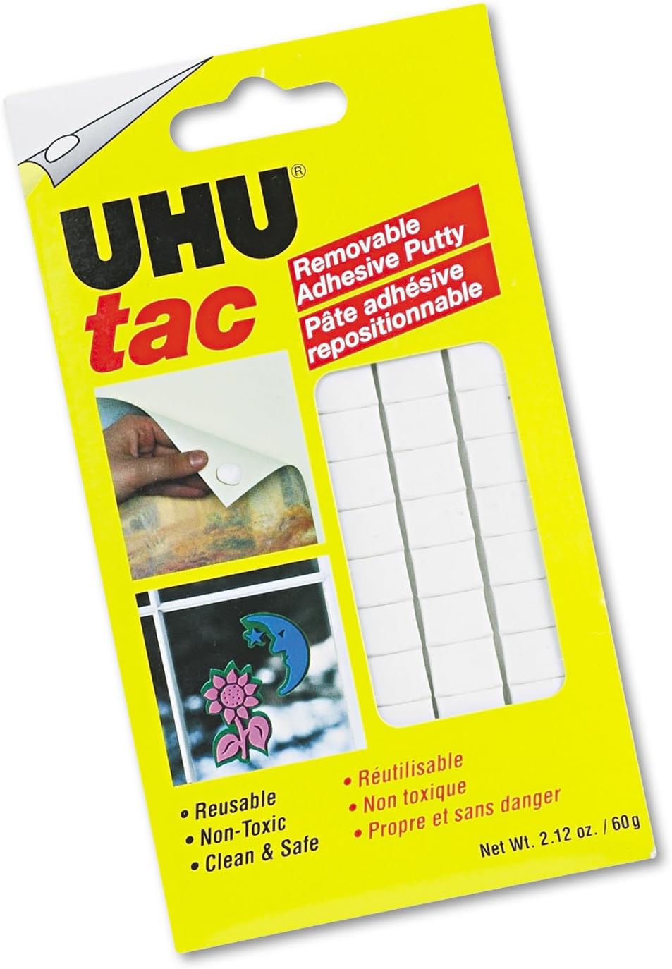 Amazon.com : UHU White tack Twin Pack - Sticky Reusable Adhesive ...