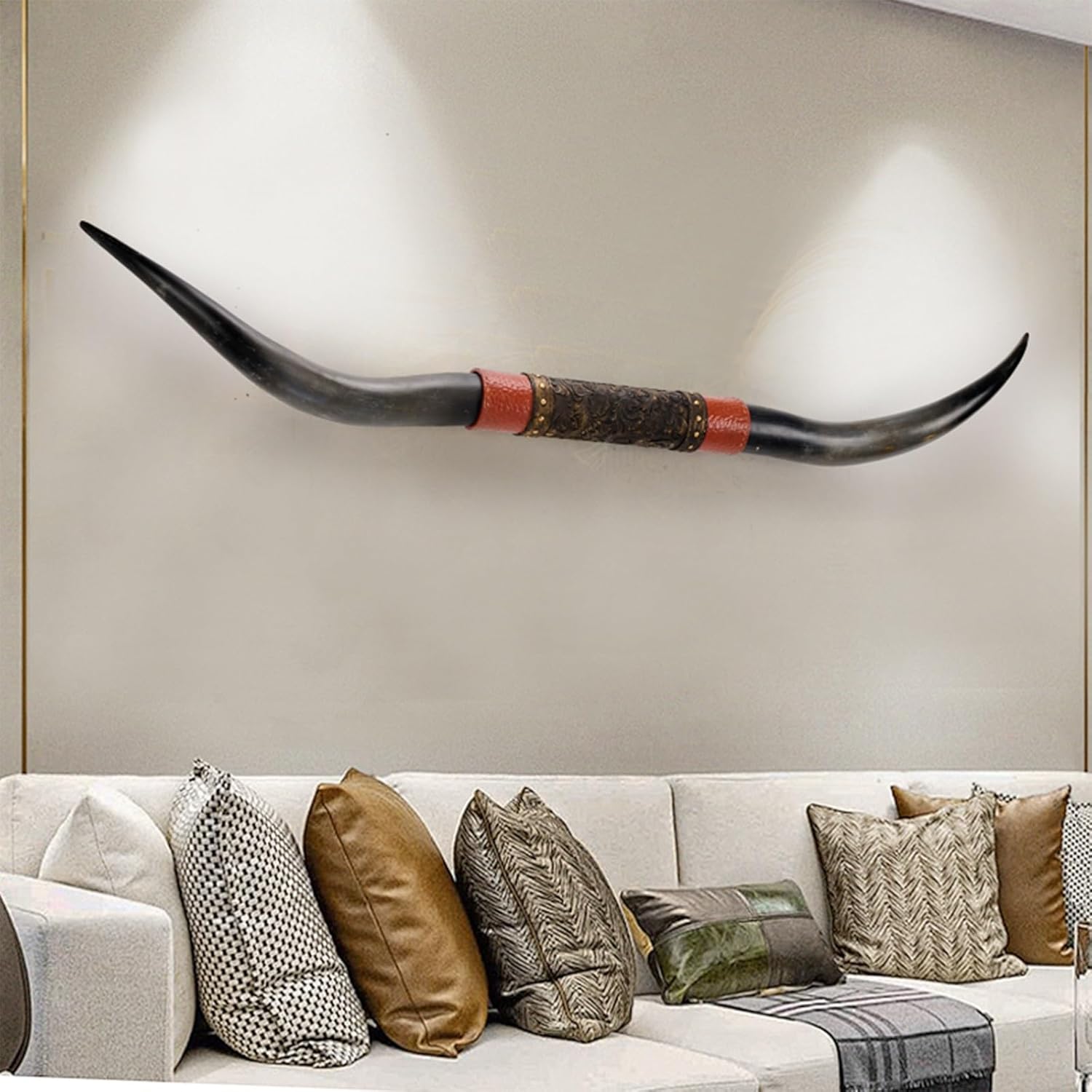 Amazon.com: TUPAFJU 70" Long Horn Bull Horns, Longhorn Skull Wall Decor ...