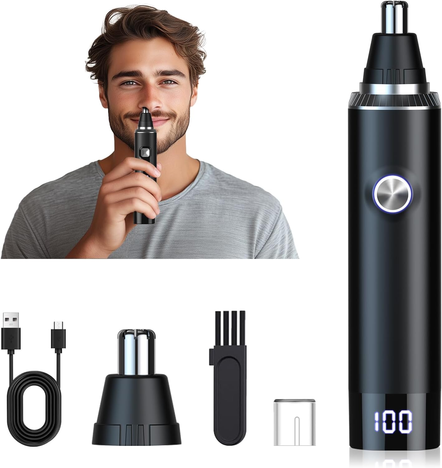 Amazon.com: ConairMan Nose Hair Trimmer for Men, For Nose, Ear, and ...