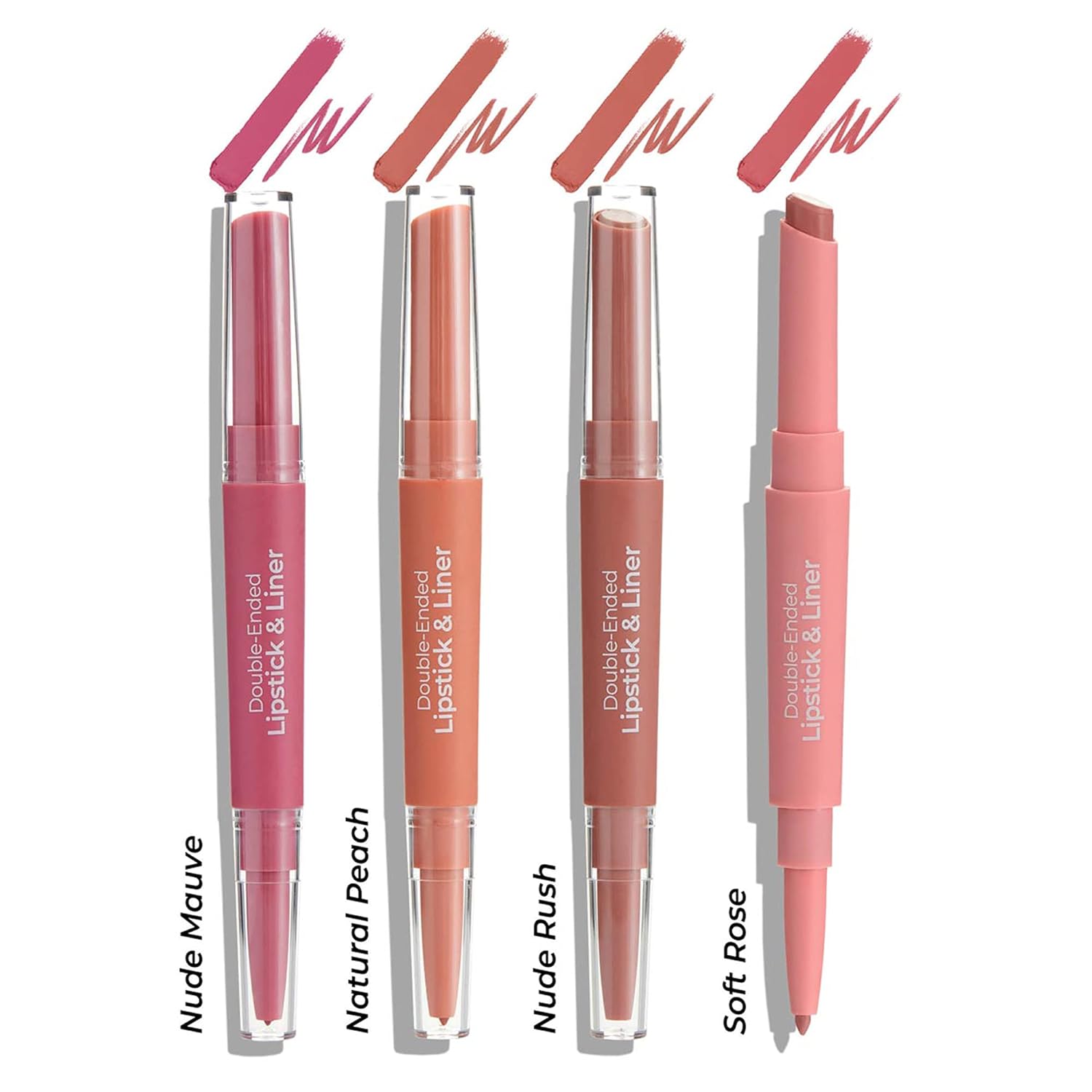 MCoBeauty Lápiz labial y delineador de doble punta, cremoso, de larga ...