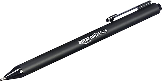Amazon.com : Amazon Basics Retractable Ballpoint Pen - Black, 1.2mm, 12 ...