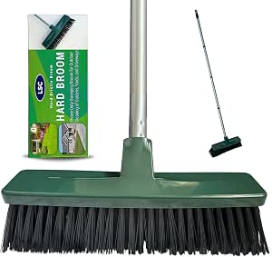 LSC 12'' Outdoor Yard Broom Heavy Duty Garden Brush with 120cm ...