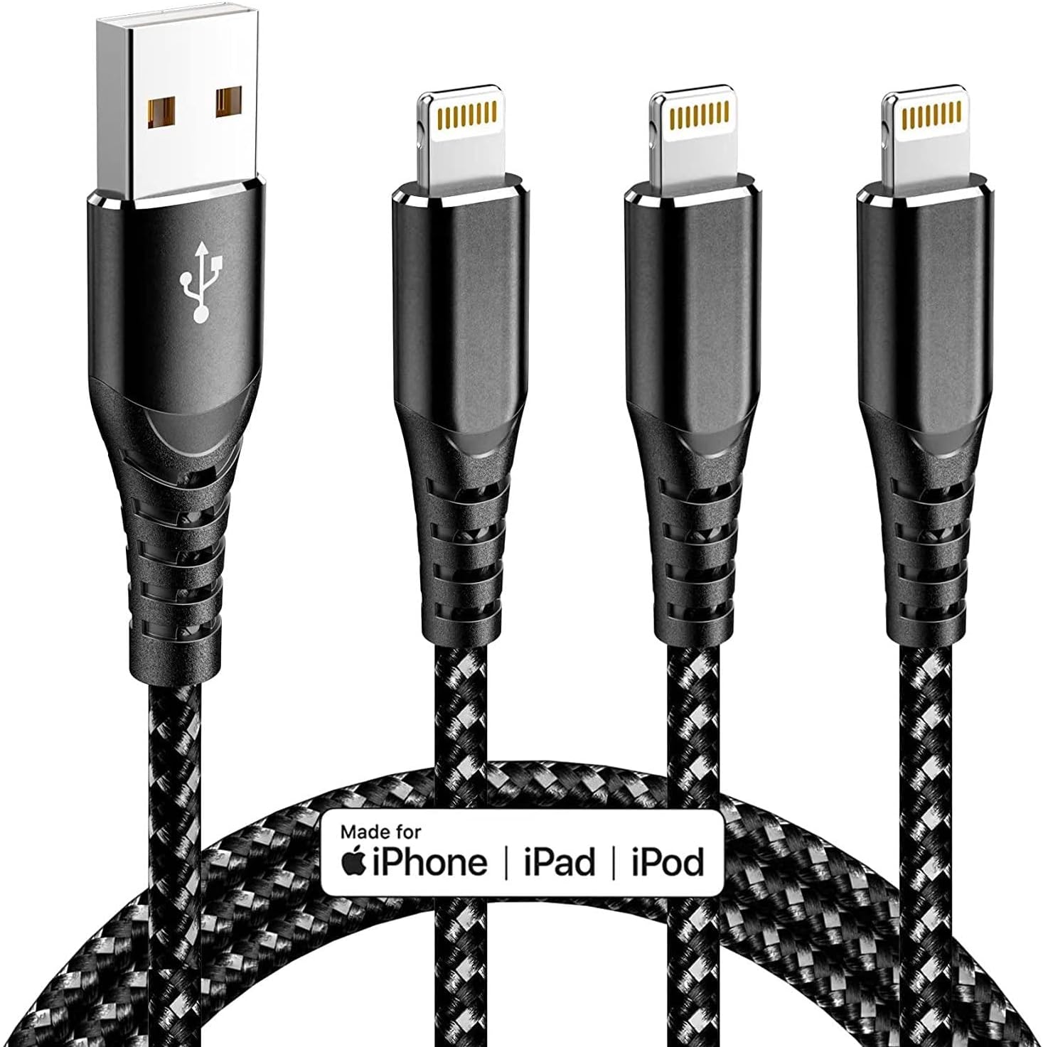 Amazon.com: MenoSupp Certified Phone Charger Cable 3 Pack 6ft Nylon ...