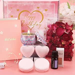 Birthday Pamper Gifts for Women,Unique Self Care Package Relaxation Spa ...