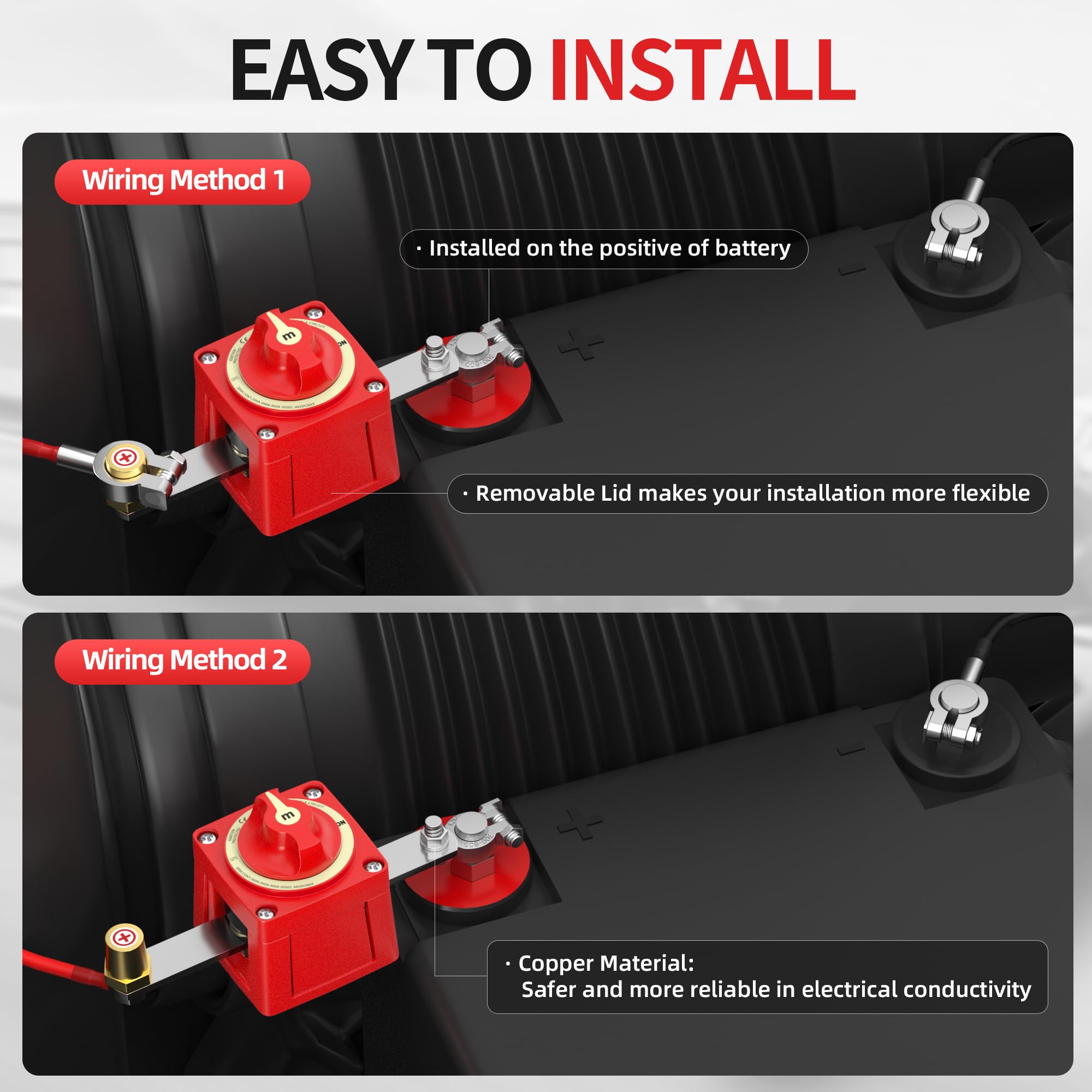 Snapklik.com : Top Post Battery Disconnect Switch 12V 48V 300A Marine ...