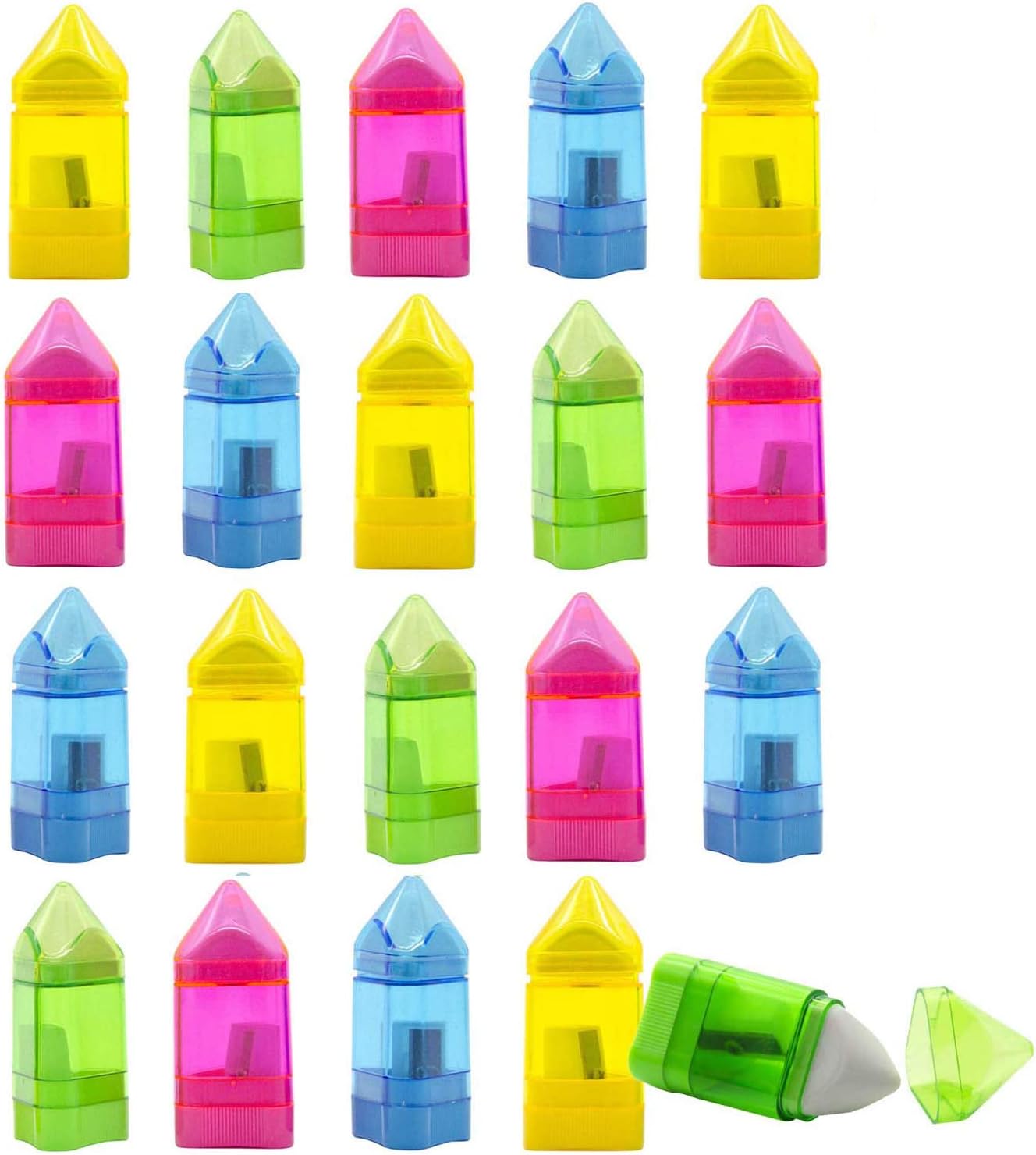 Amazon.com : Raymond Geddes Shark Tooth Eraser and Sharpener (Pack of ...