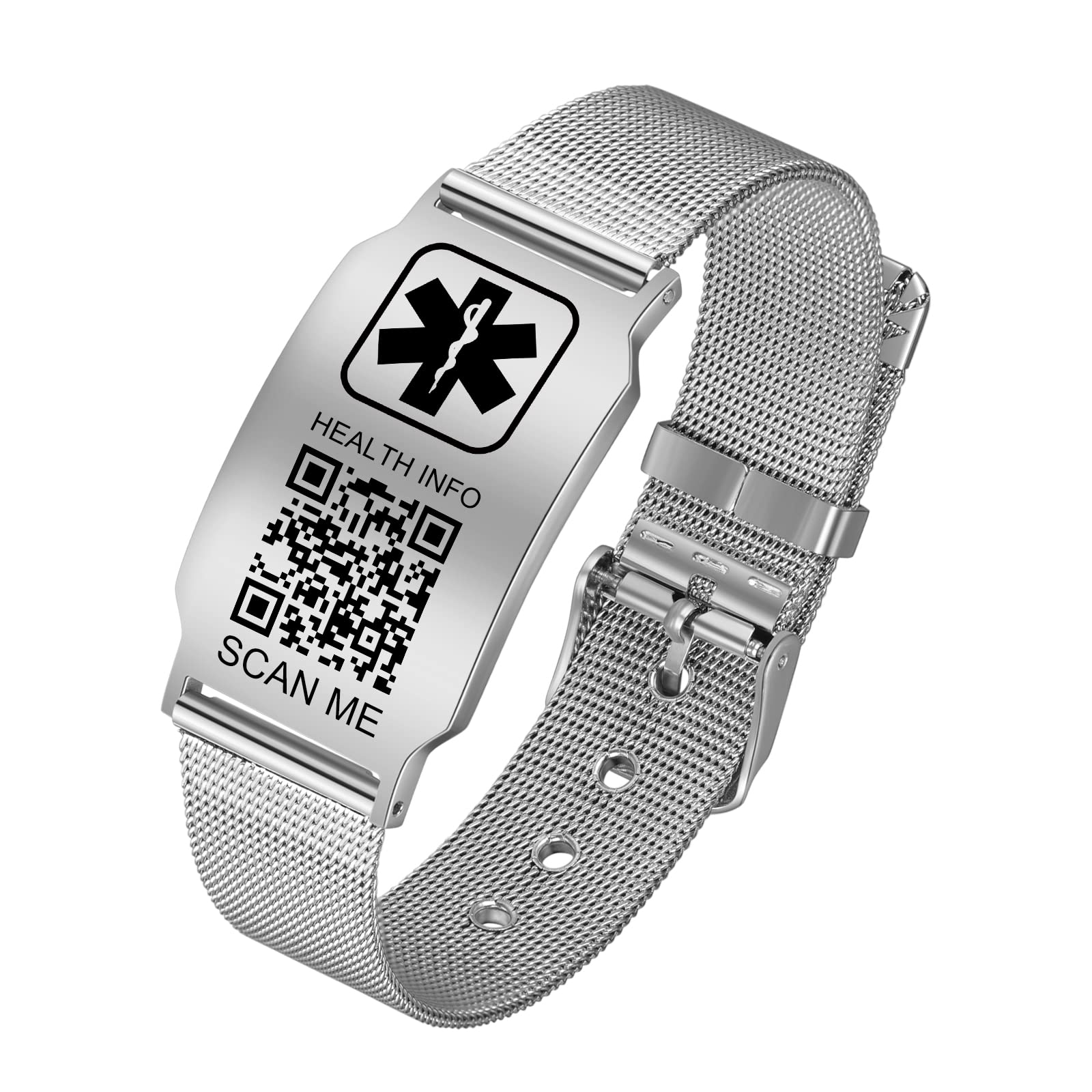 Sterling Silver Bracelets For Women DobGot Upgraded Medical Bracelets ...