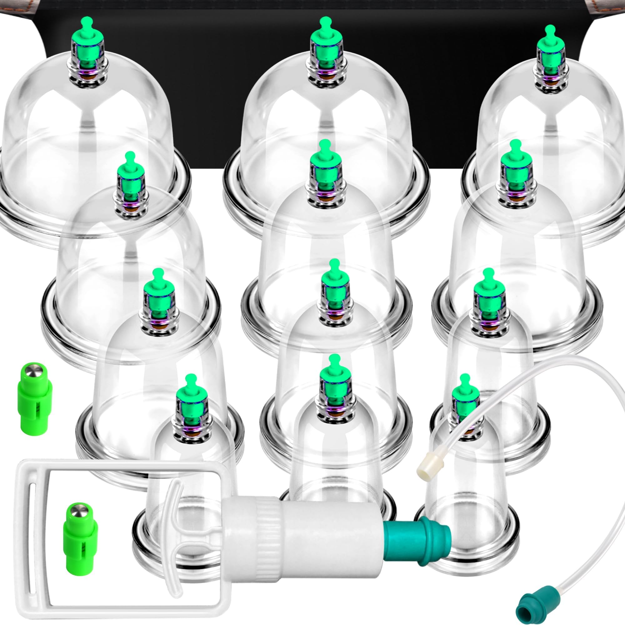Amazon.com: Guatbsecure 12 Cups Professional Chinese Cupping Set ...