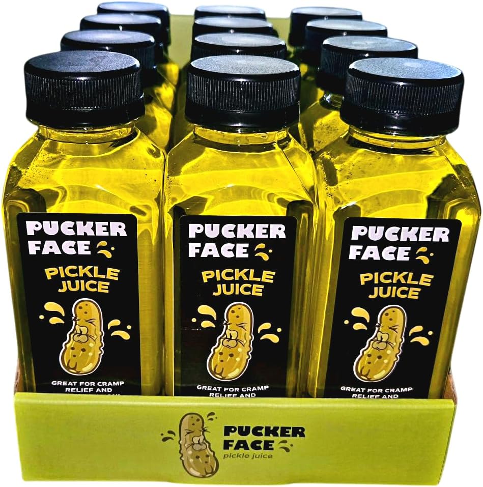 Amazon.com : Pucker Face Pickle Juice, Original, 12 Pack Caddie ...