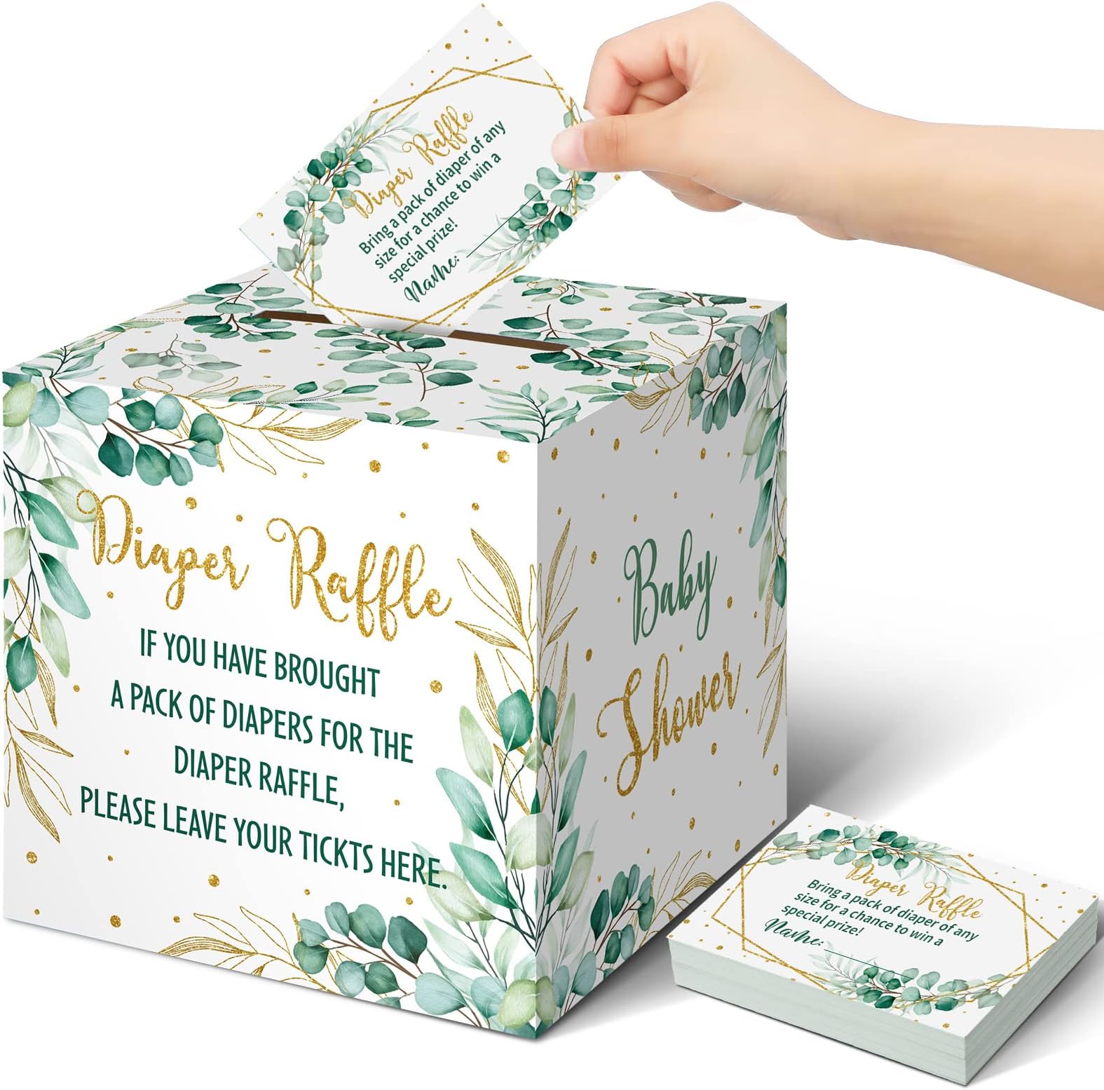 Amazon.com: Teling 51 Pieces Diaper Raffle Tickets with Diaper Raffle ...