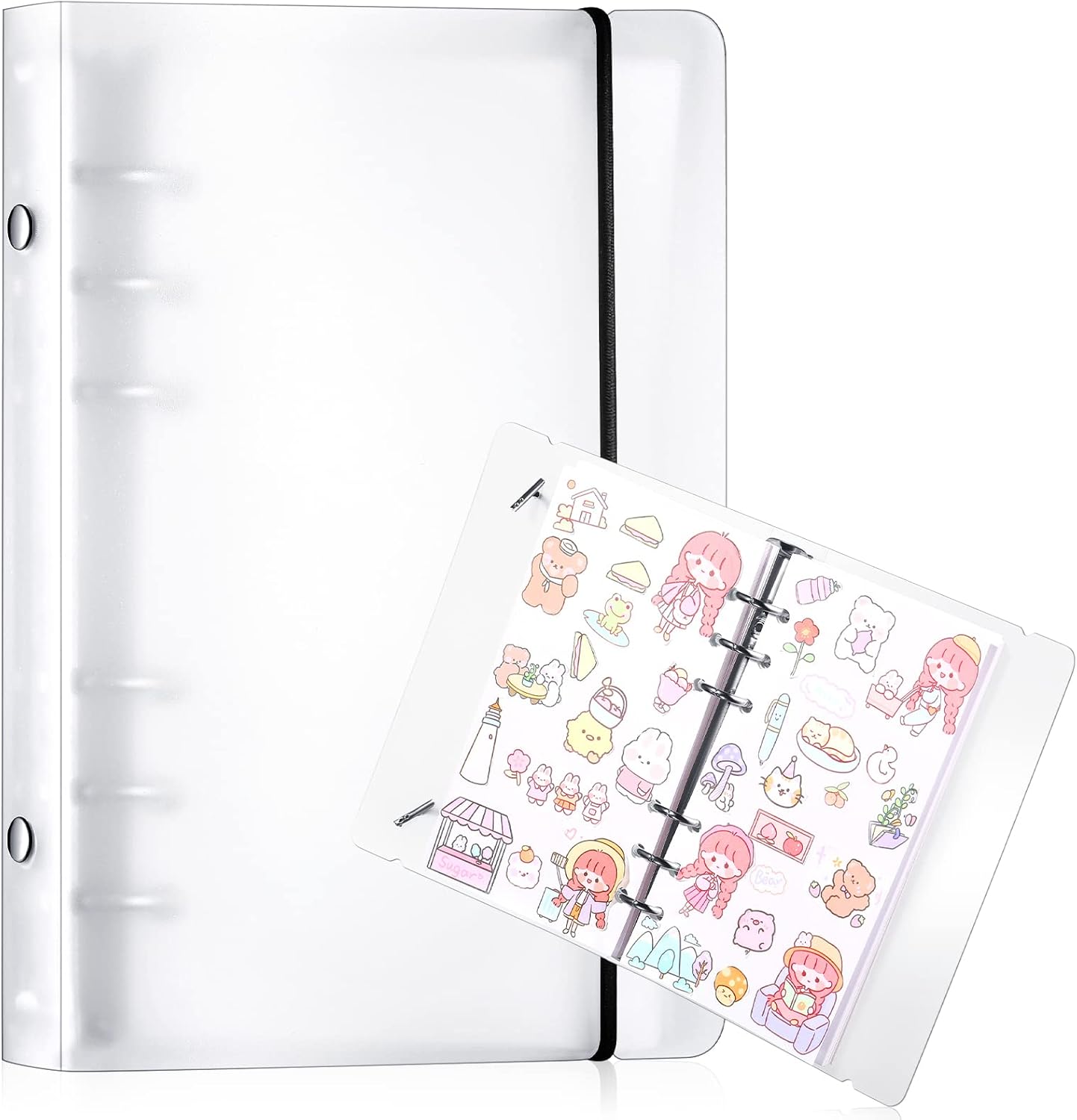 Amazon.com: Spakon Sticker Collecting Album Sheets Reusable Book ...