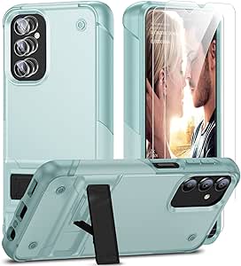 Amazon.com: YmhxcY Galaxy A23/A32/A13 4G/5G/A04/A04S Case with Stand and 2 Pack Explosion-Proof ...