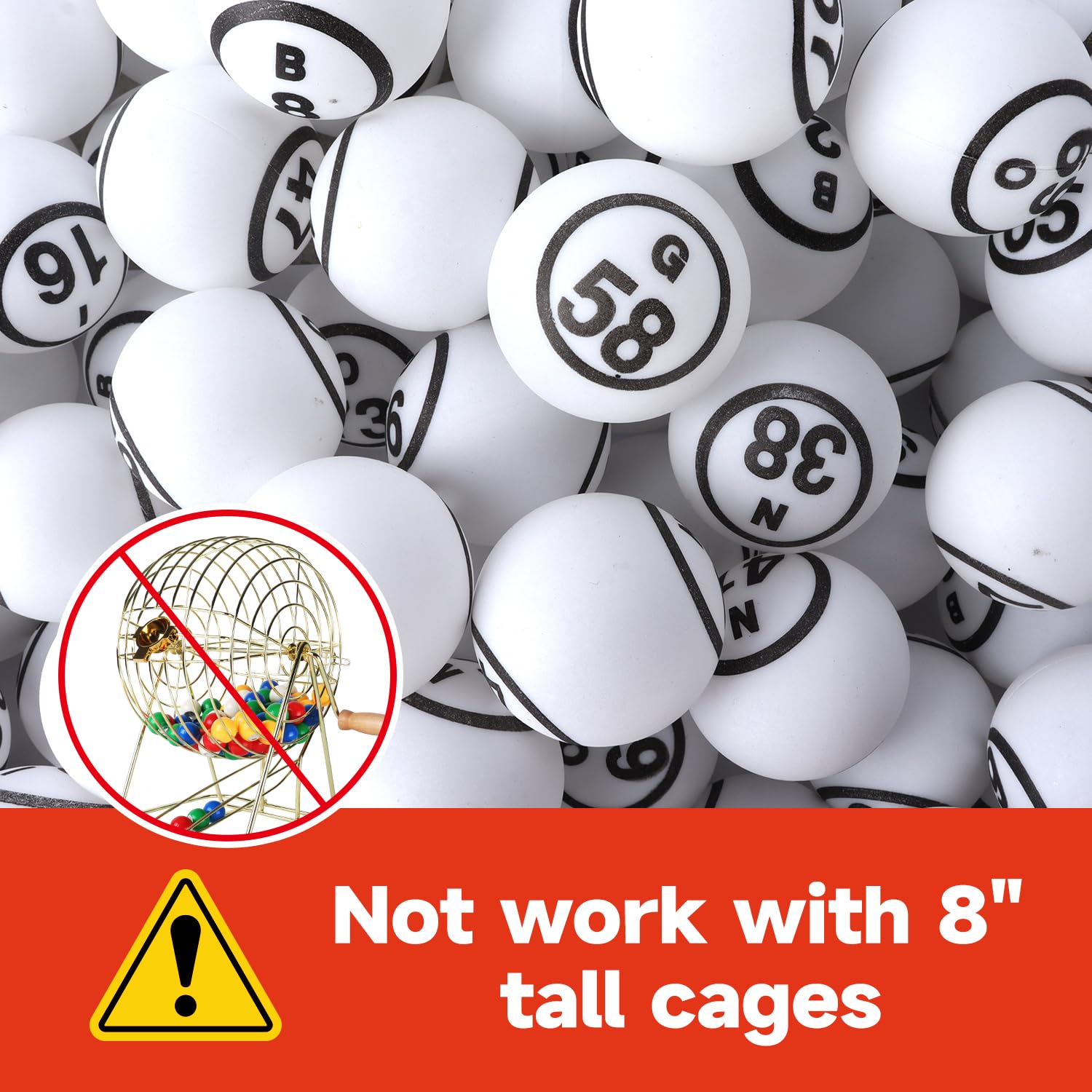 Gse Bingo Game Set 1.5 Inch Bingo Balls Replacement Set - 75 ...