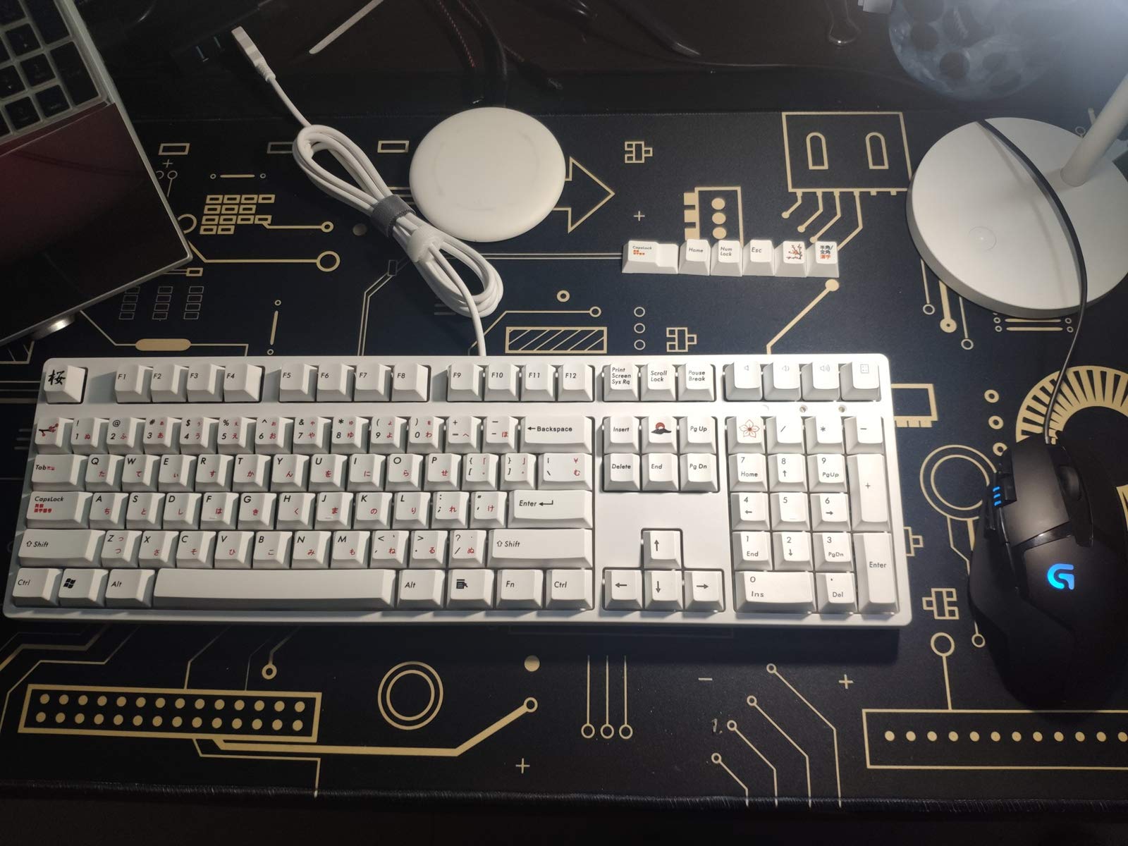 104 Keys Sakura Japanese Cherry Profile PBT Keycaps Top Printed Dye ...