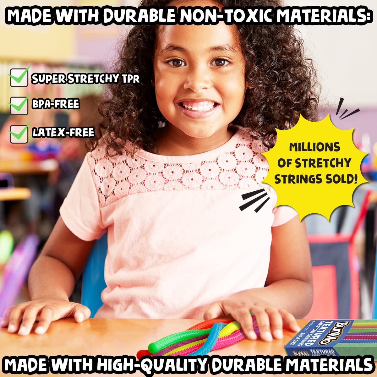 Snapklik.com : BUNMO Stretchy Strings Sensory Toys For Toddlers 1-3 ...