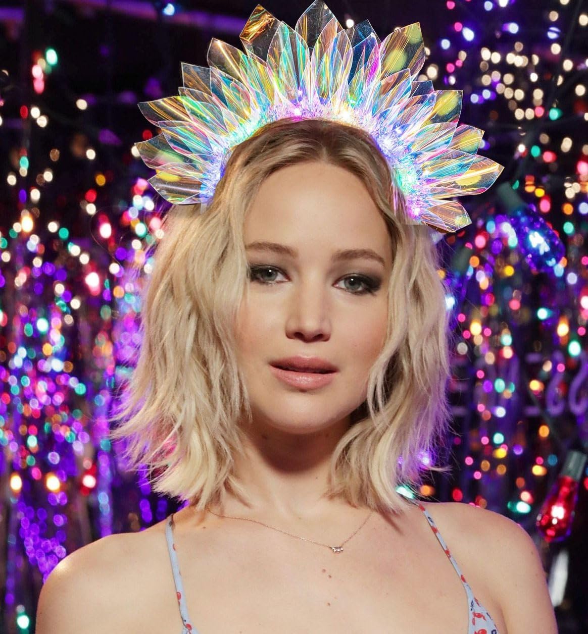 Amazon.com: Jeffan Light Up Headbands, LED Flash Glowing Sun Headband ...