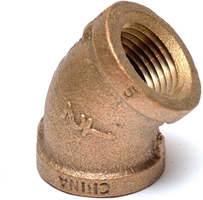 Amazon.com: FASPARTS 1/2" NPT Female / FPT / FIP 45 Degree Elbow Brass ...