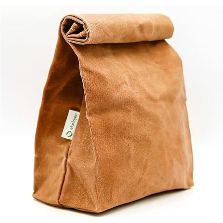 Waxed Canvas Lunch Bags Brown Paper Bag Styled - Classic Updated ...