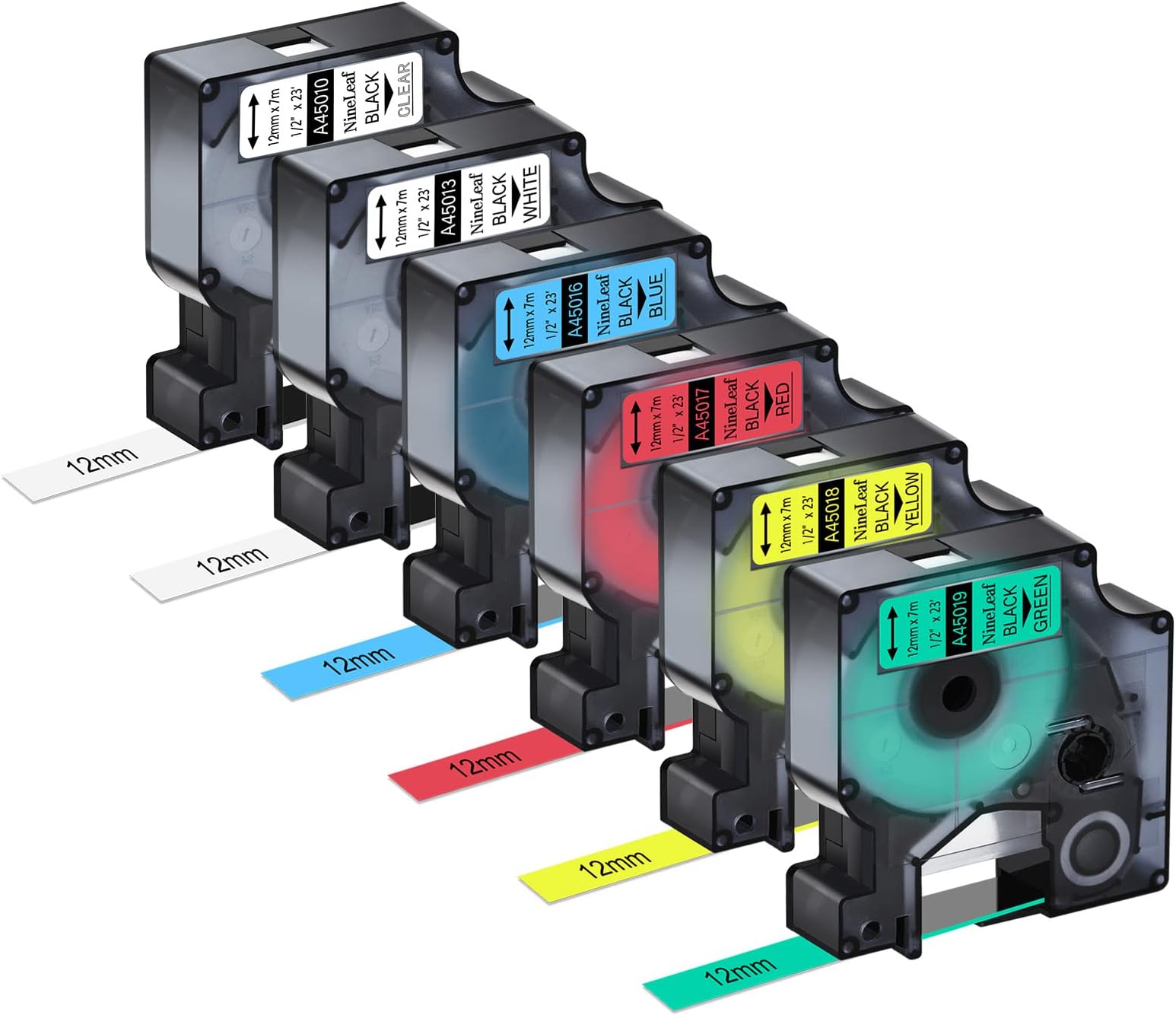 NineLeaf 6X Compatible for Dymo D1 45010 45013 45016 45017 45018 45019 ...