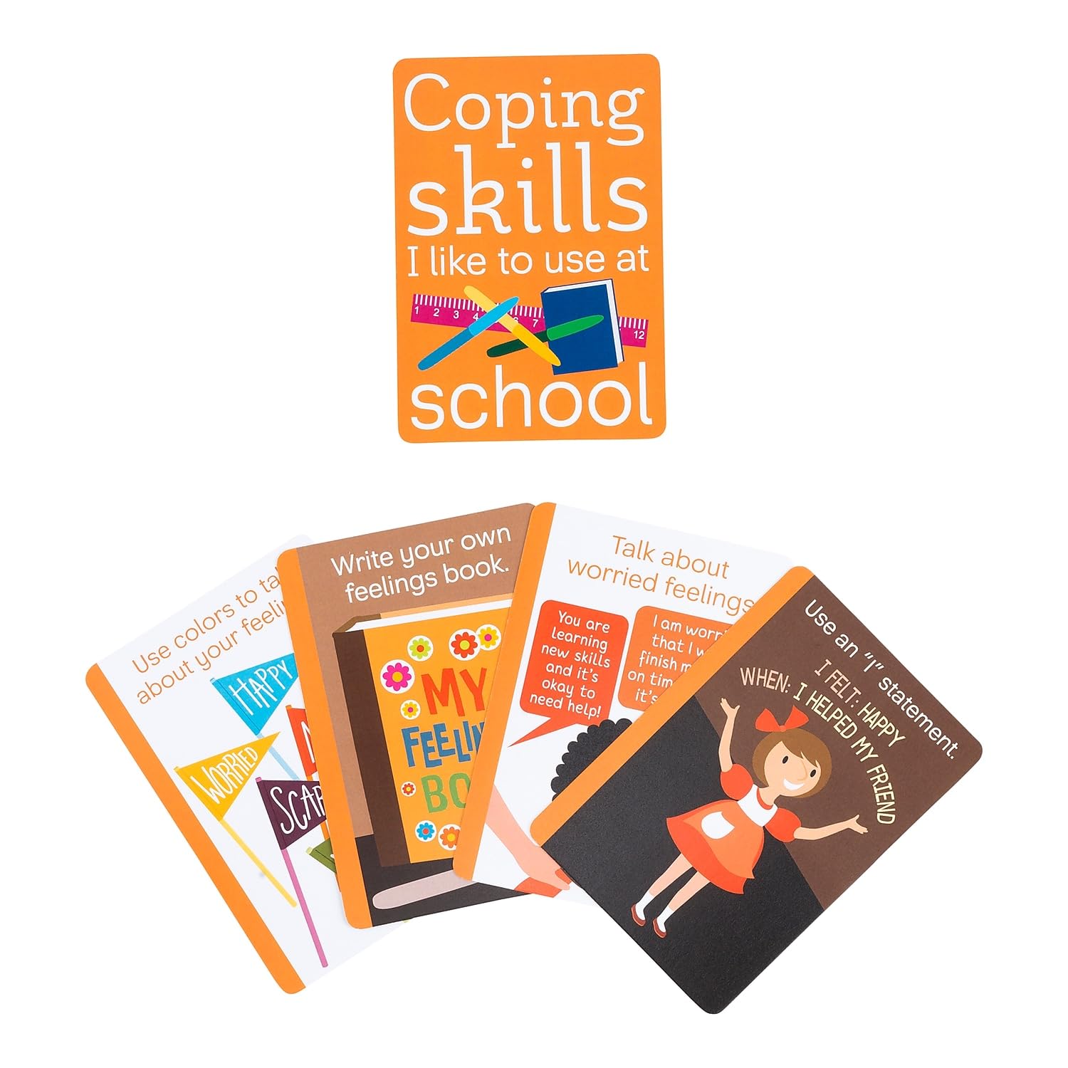 Snapklik.com : Coping Skills For Kids Coping Cue Cards Processing Deck