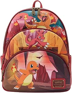 Amazon.com | Loungefly Pokemon Charmander Evolutions Triple Pocket ...