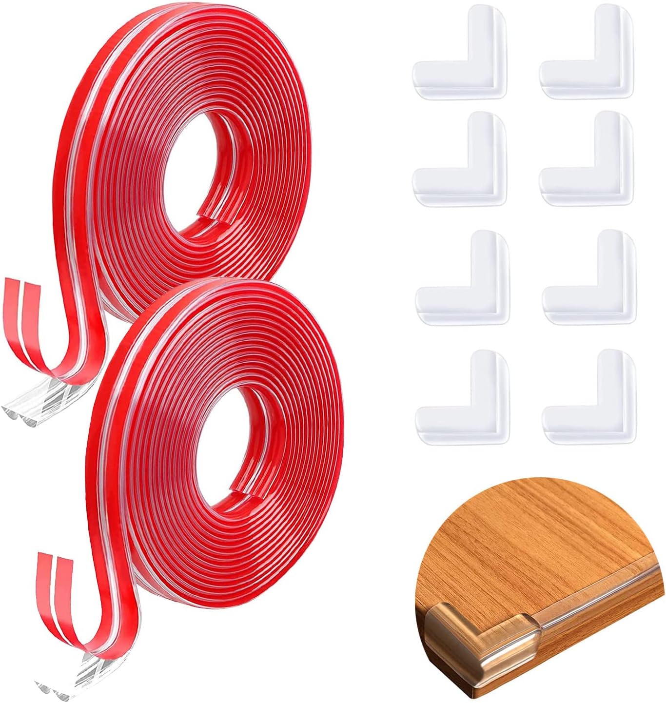 2Rolls Silicone Edge Protector Strip Clear PVC Pre-Tape Adhesive ...