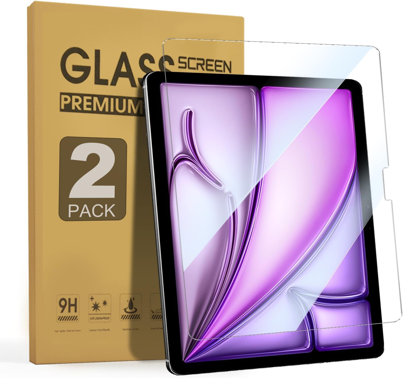 Amazon.com: TORRAS for iPad Air 13 Inch Screen Protector M3 2025 & M2 ...